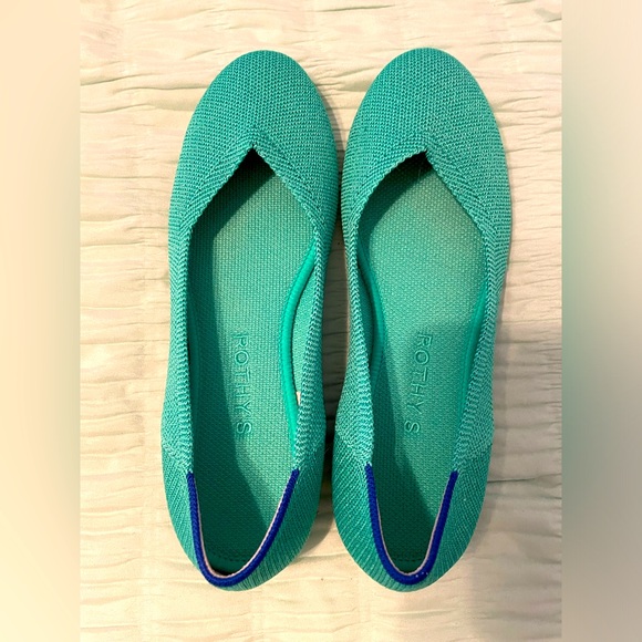 Rothy's | Shoes | Rothys Round Toe Sparkle Green Flats | Poshmark